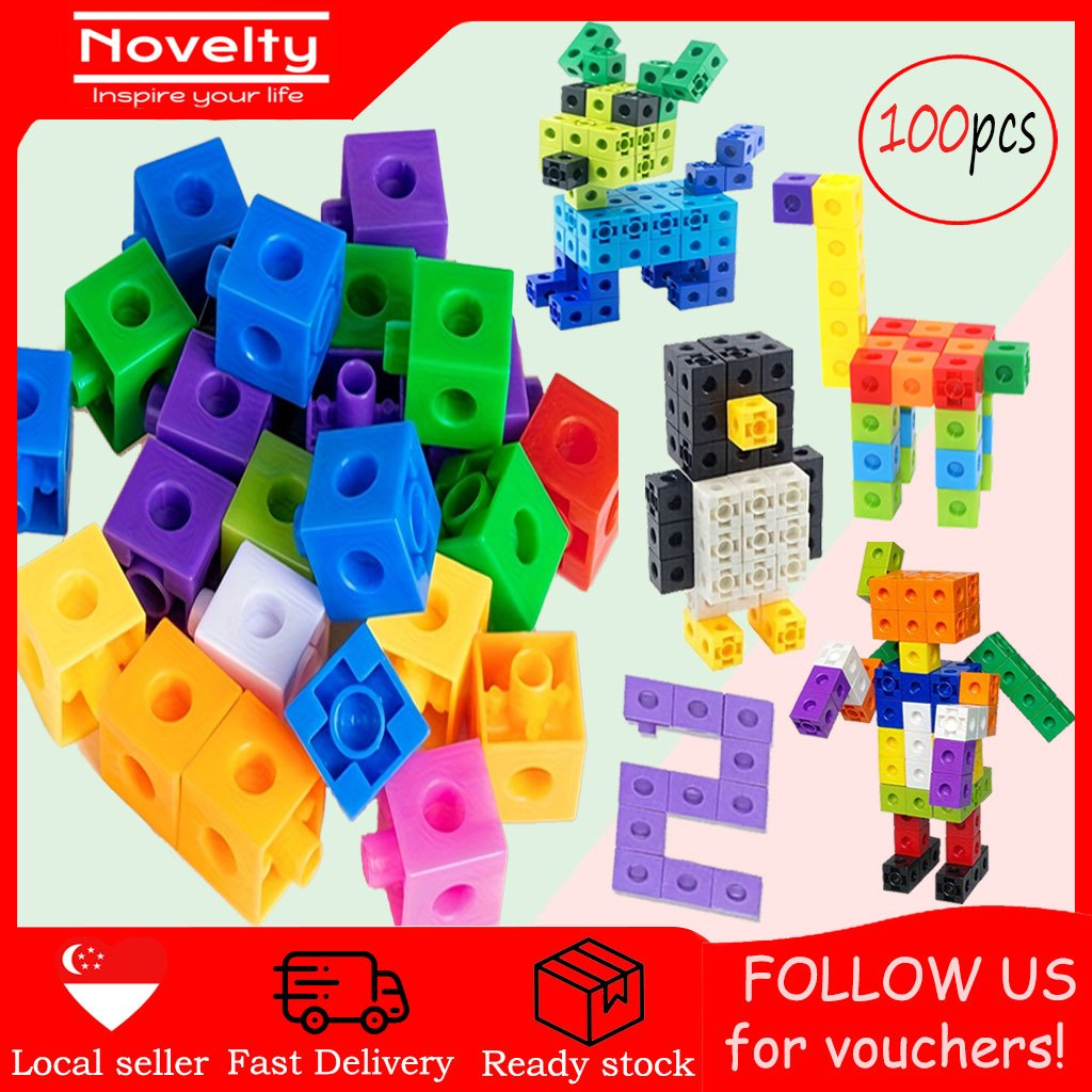 (🇸🇬 Local seller) Math Linking Cubes Manipulative Connecting and ...