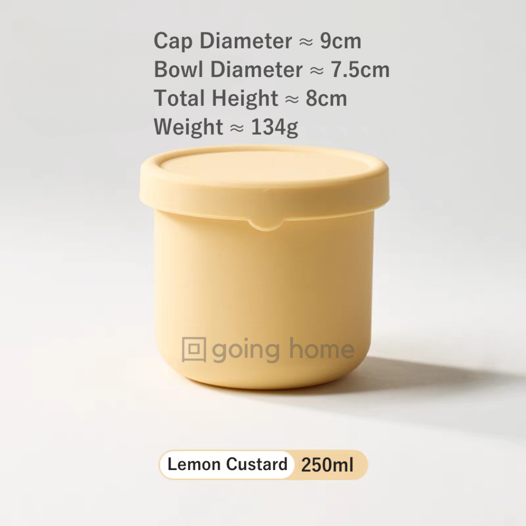 [SG] Monochrome Silicone Bowl Storage Container Tupperware w/ Lid ...