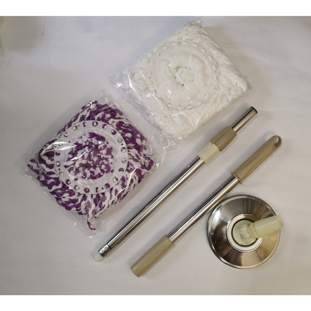 Premium Quality Spin Mop Pole / Mop Stick / Mop Rod with Mop Tray Set ...