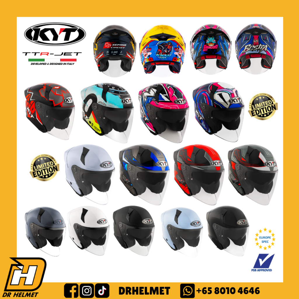 KYT TTR JET Helmets | KYT Helmet | LIMITED EDITION Helmet | DR Helmet ...