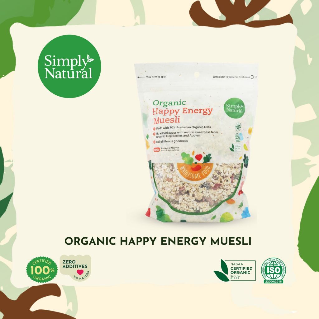 Simply Natural Organic Happy Energy Muesli 500g | Shopee Singapore