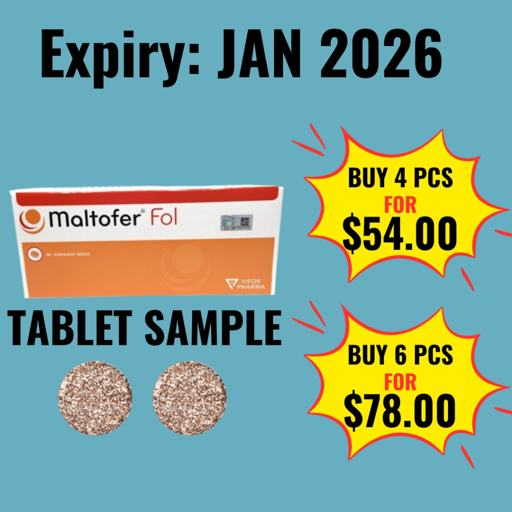 Maltofer Fol Chewable Tablet 30s 100mg Iron Supplement and Folic Acid ...