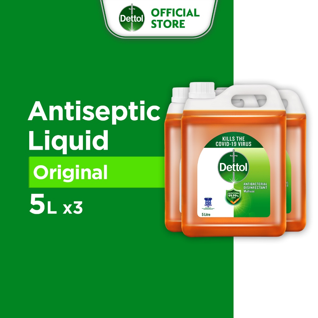 [Bundle of 3] Dettol Antibacterial Disinfectant Multi-Use Liquid, Germ ...