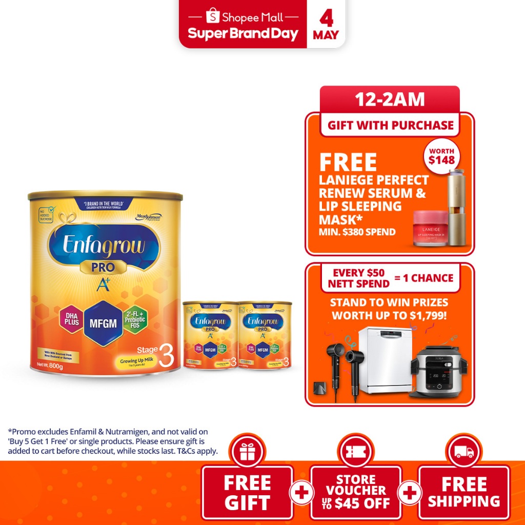 [Bundle of 3] Enfagrow Pro A+ Stage 3 Baby Formula Milk Powder 360DHA ...