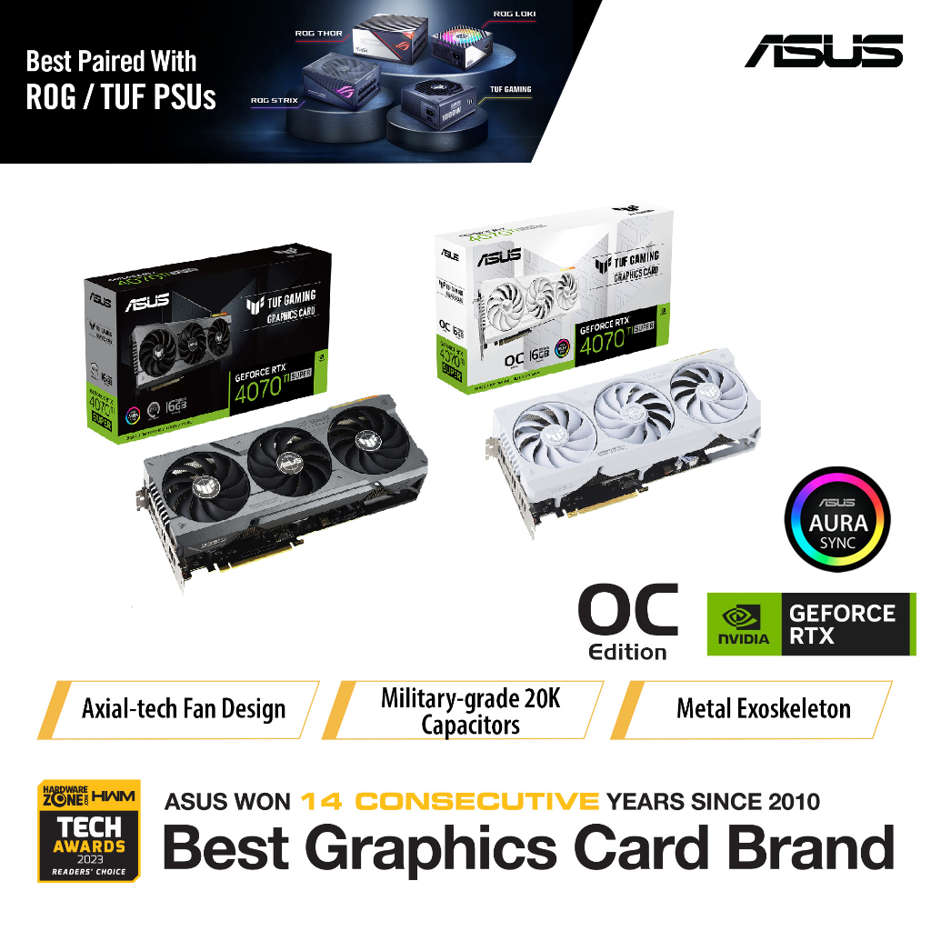 ASUS TUF Gaming GeForce RTX 4070 Ti SUPER 16GB GDDR6X OC Edition ...