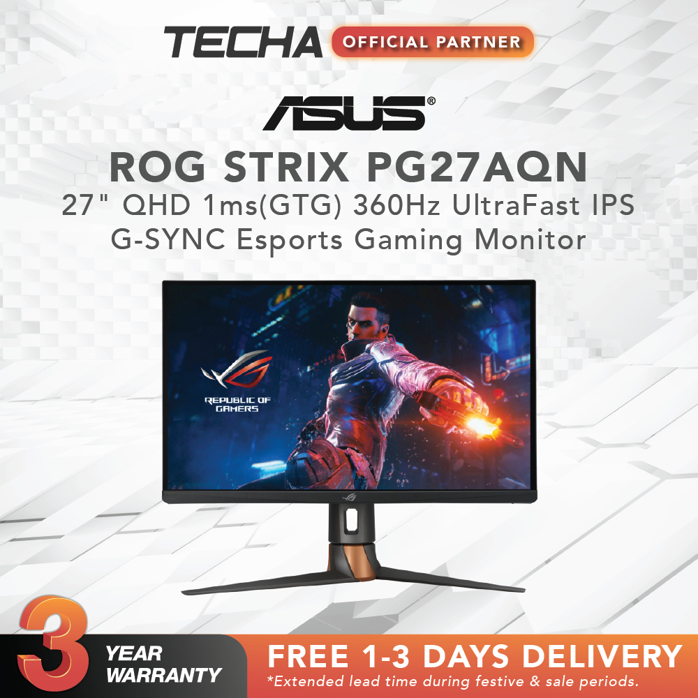 ASUS ROG Swift PG27AQN | 27" QHD | 1ms(GTG) | 360Hz | UltraFast IPS | G-SYNC Esports Gaming ...