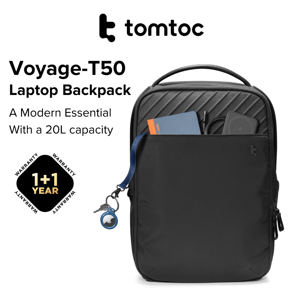 Tomtoc Voyage-T50 Laptop Backpack | 15.6-inch | 20L | Shopee Singapore