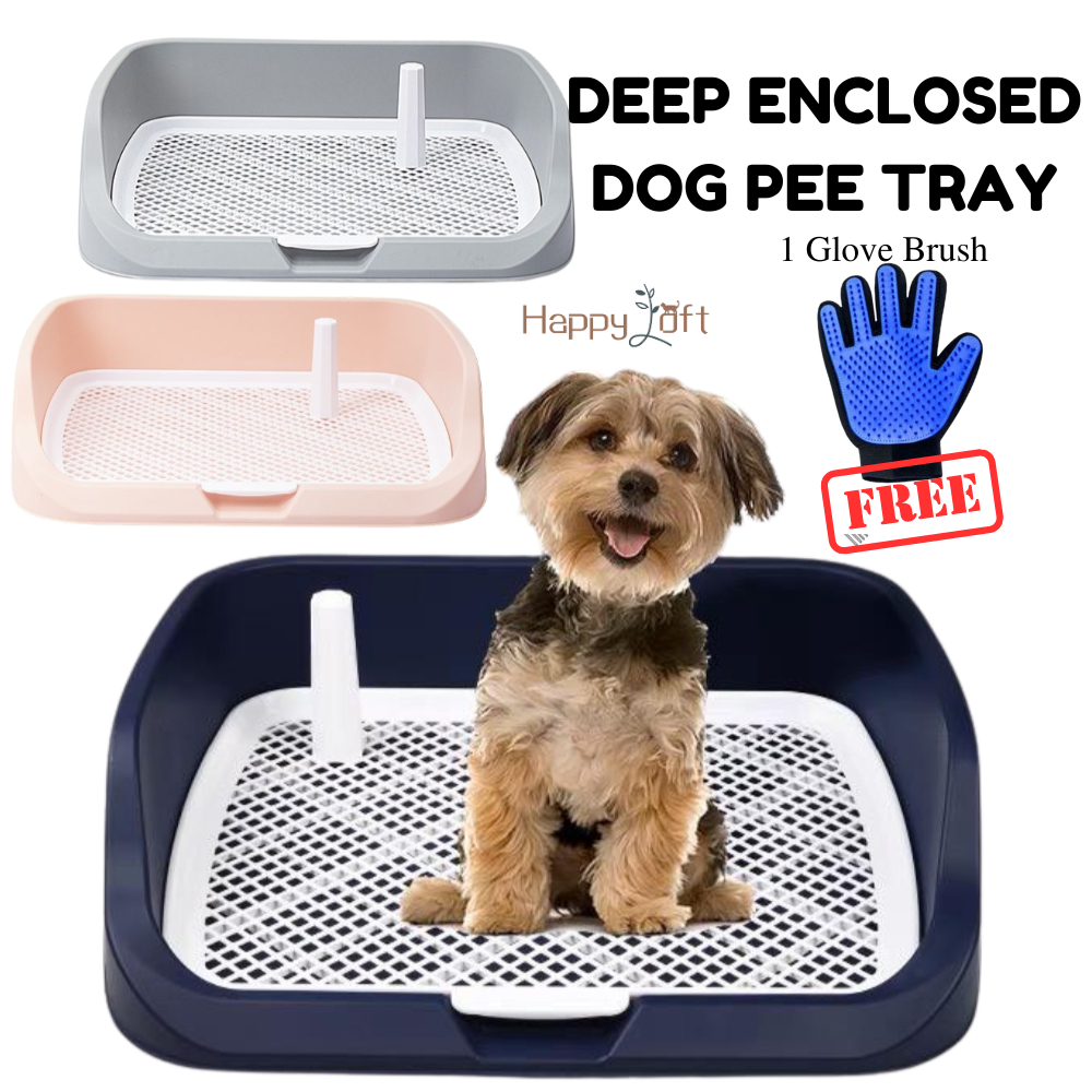 [SG SELLER] Dog Pee Tray Heightened Splash Proof Pet Toilet Dog Puppy ...