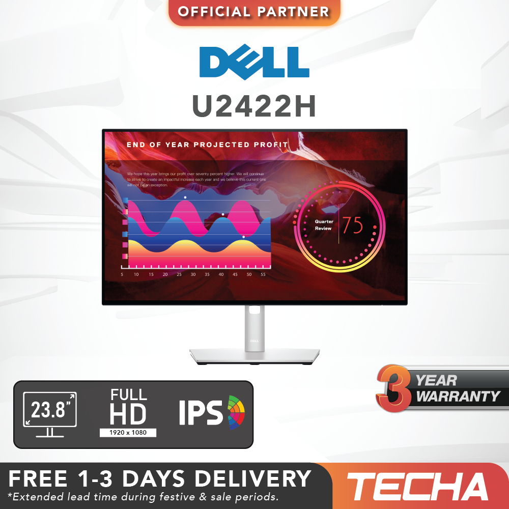 Dell Ultrasharp U2422H | 24" FHD | IPS Monitor | Shopee Singapore
