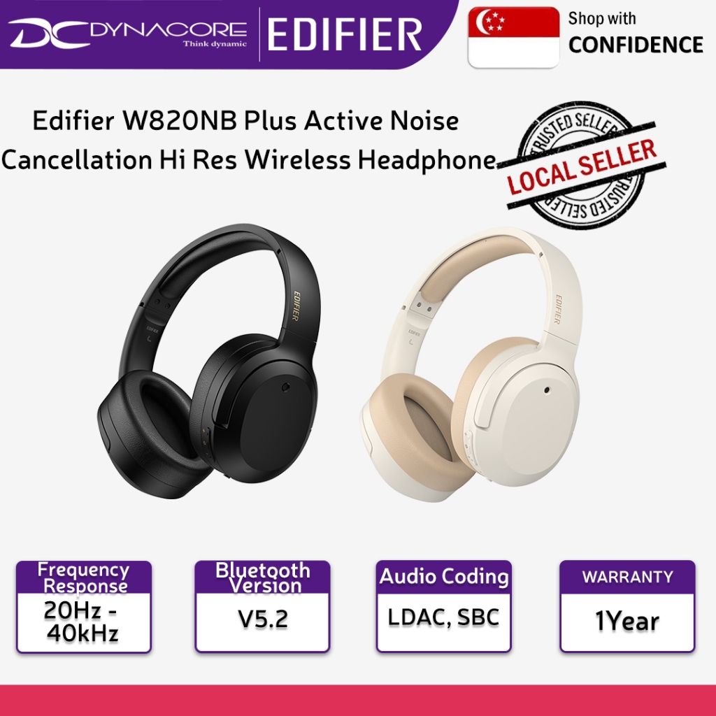 Edifier W820NB Plus Active Noise Cancellation Hi Res Wireless Headphone ...
