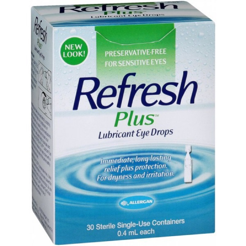 Allergan Refresh Plus Lubricant Eye Drops 0.4ml (30pcs) | Shopee Singapore
