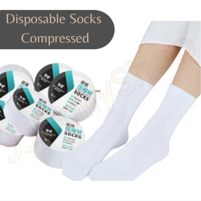 [SG Ready Stock] Disposable Socks Compressed Socks for Travel Business ...