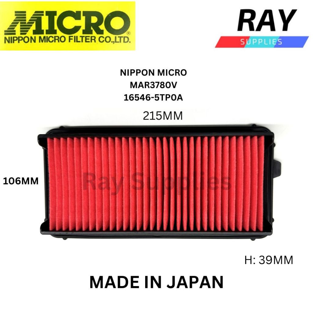 Nippon Micro Air Filter MAR3780V 16546-5TP0A for NISSAN Serena e-Power ...
