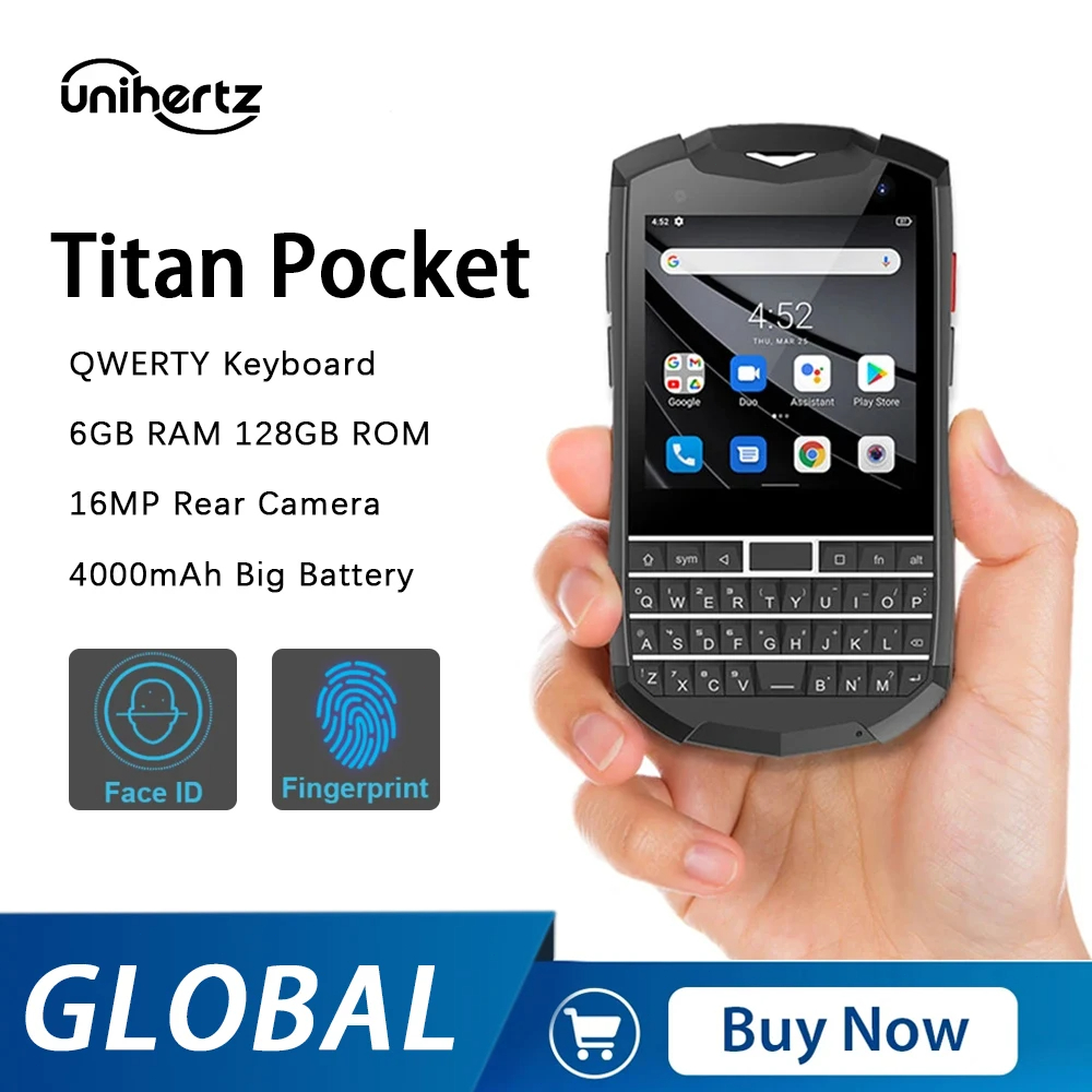 【In Selangor】Unihertz Titan Pocket QWERTY Keyboard Portable Smartphone Android 11 6GB+128GB ...