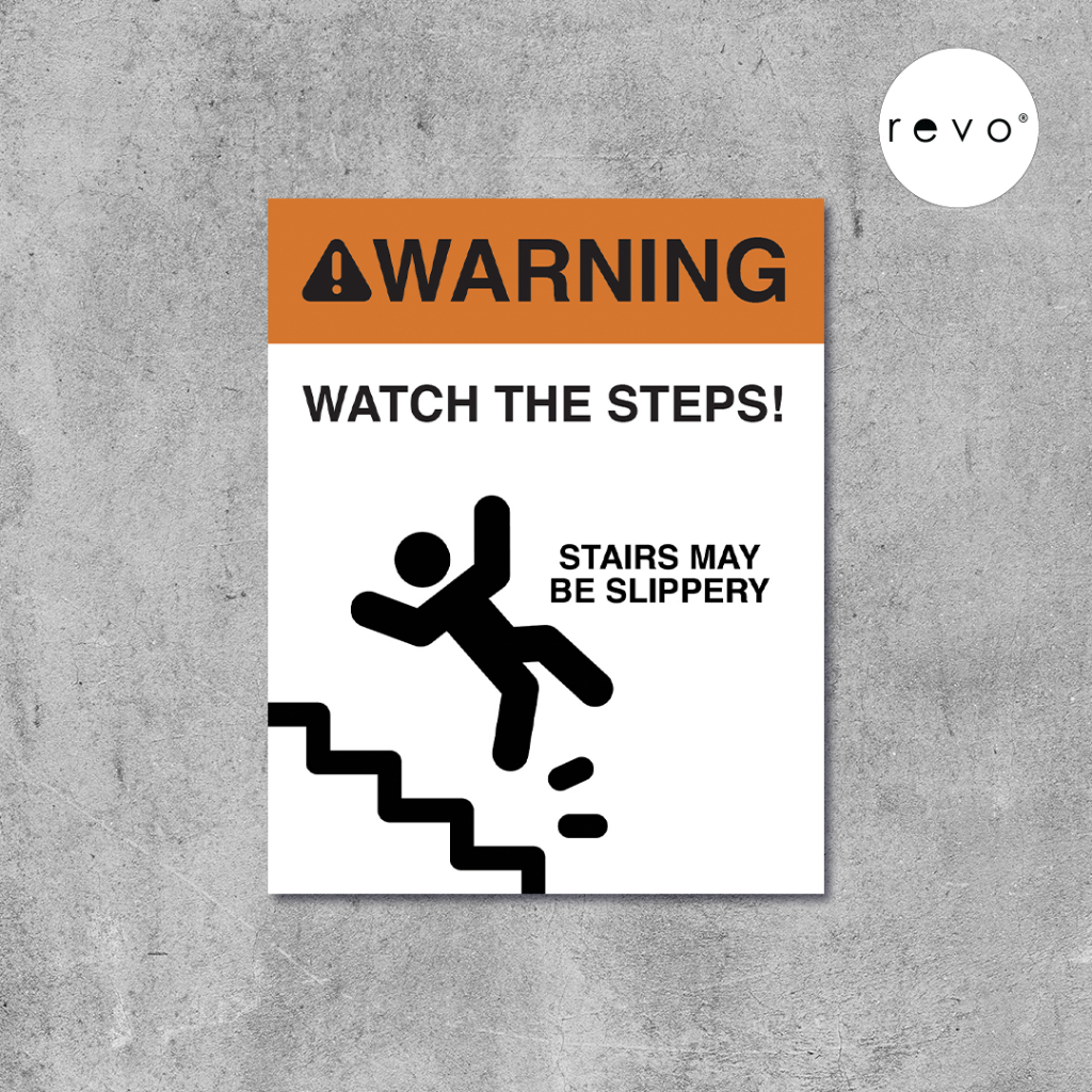 WARNING WATCH YOUR STEP SIGN/SIGNAGE | BEWARE SIGN, INSTRUCTION SIGN ...