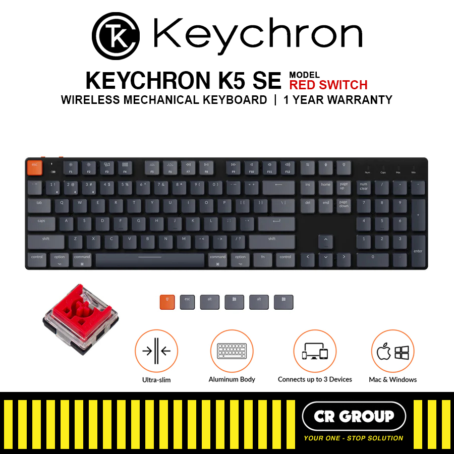 KEYCHRON K5 SE RGB optical HS Keyboard - Brown Switch/Red Switch (1Yr ...