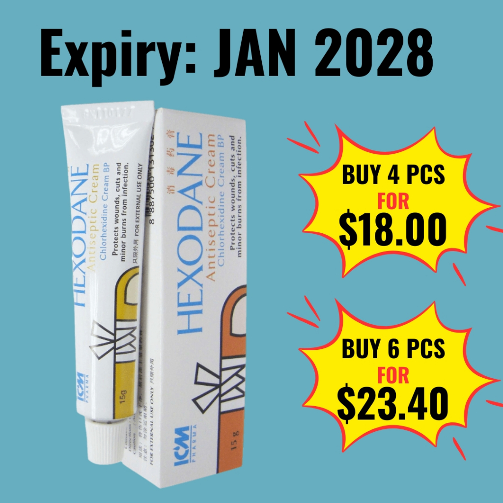 ICM Pharma Hexodane Antiseptic Cream 15G Protect Betadine Cuts Wound ...
