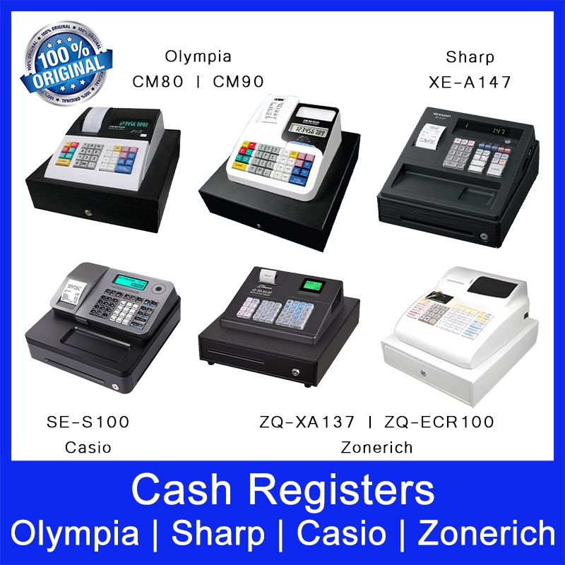 Sharp XE-A147 & XE-A137 | Casio SE-S100 | Olympia CM80 & CM90 ...