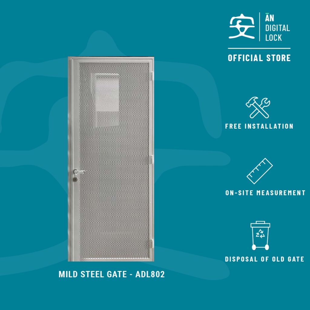 Mild Steel HDB Metal Gate (ADL802) | AN Digital Lock | Shopee Singapore