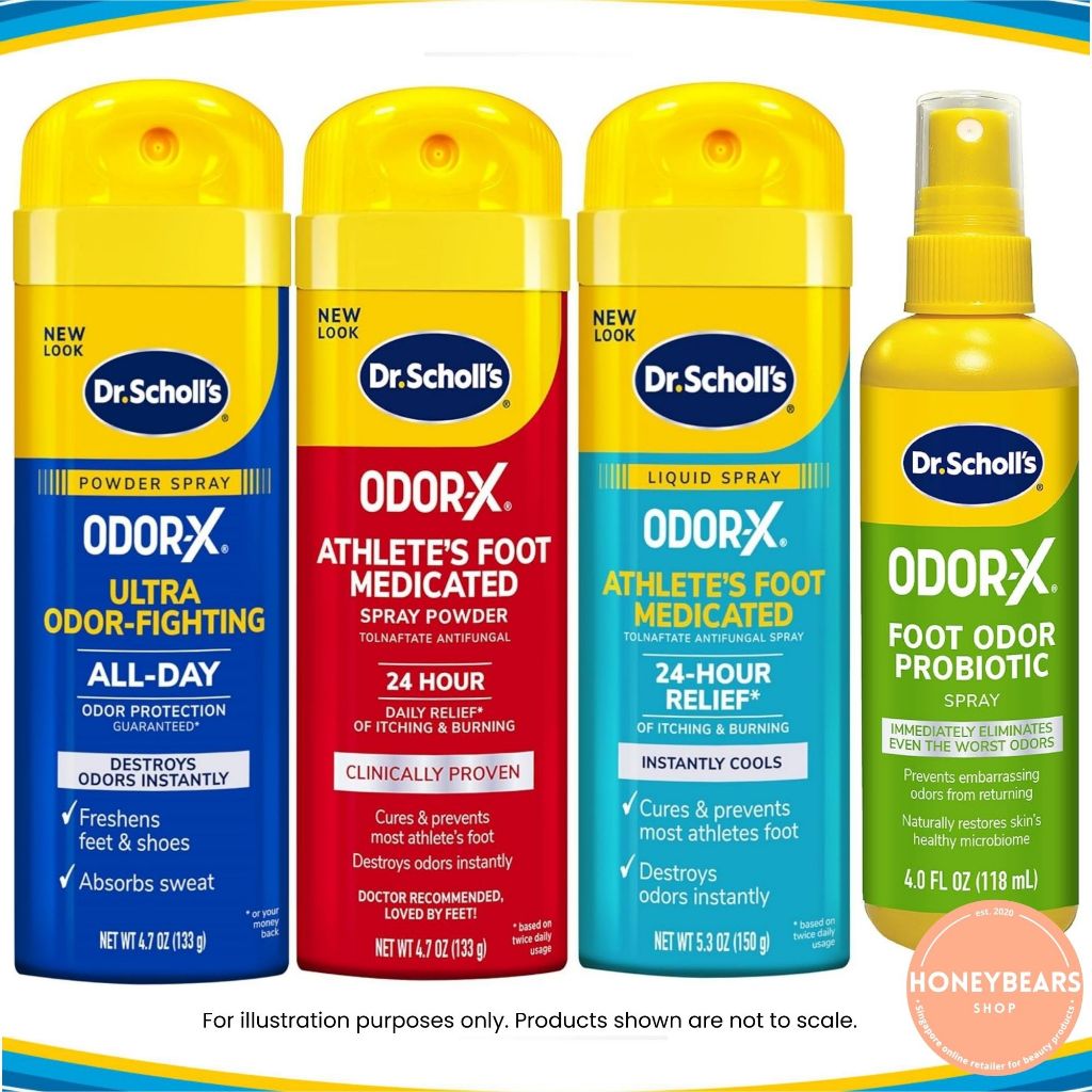 Dr. Scholl's Odor-X Ultra Odor-Fighting Foot Spray Powder / Antifungal ...