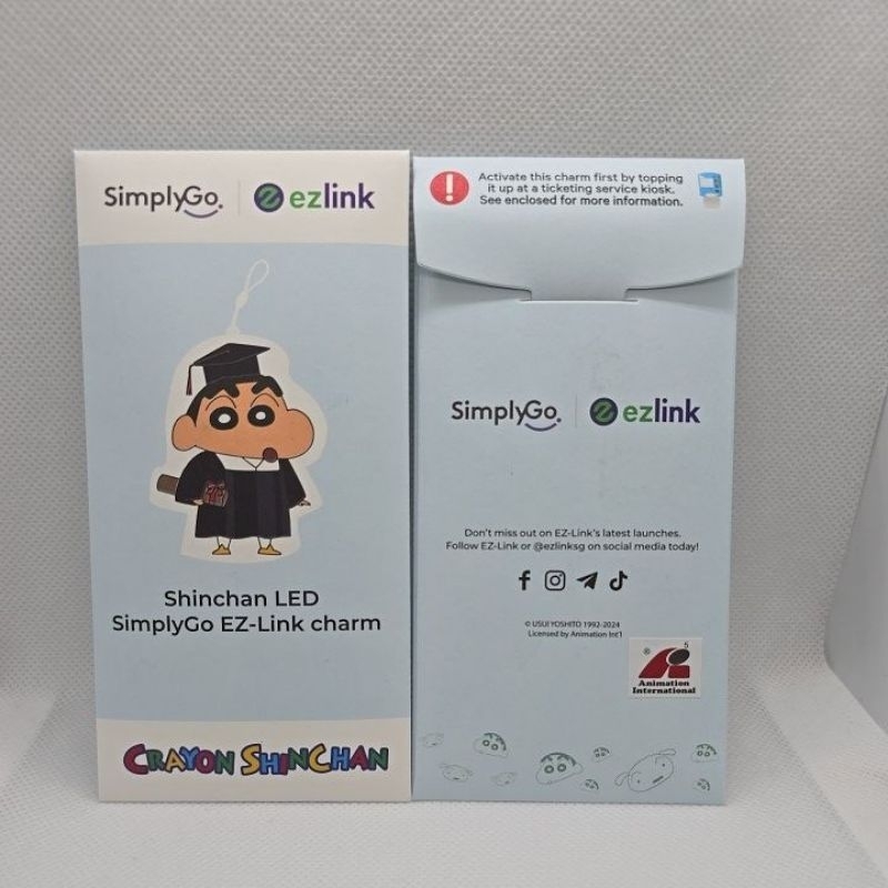 ezlink Crayon Shin Chan Graduation LED SimplyGo EZ-Link Charm | Shopee ...