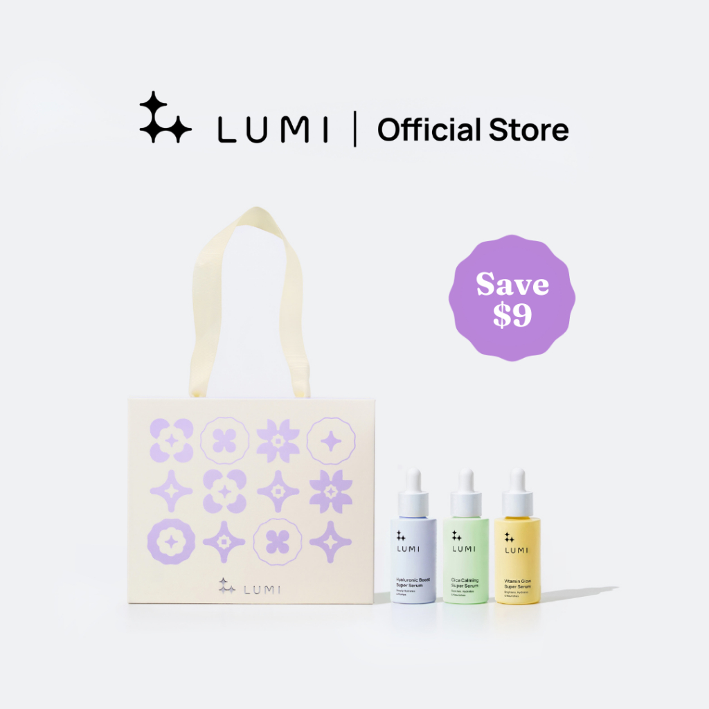 LUMI Super Serum Trio (Vitamin C + Hyaluronic + Cica) | Shopee Singapore