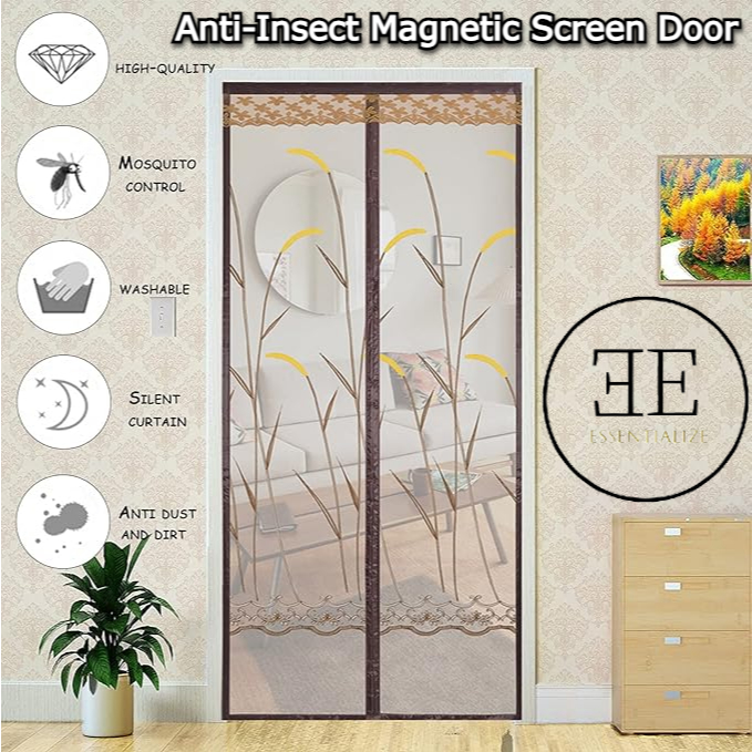 Anti-Insect Magnetic Screen Door Automatic Closing Anti-mosquito Door ...