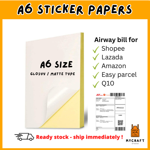 A6 Shipping labels stickers self adhesive, for laser & inkjet printers ...