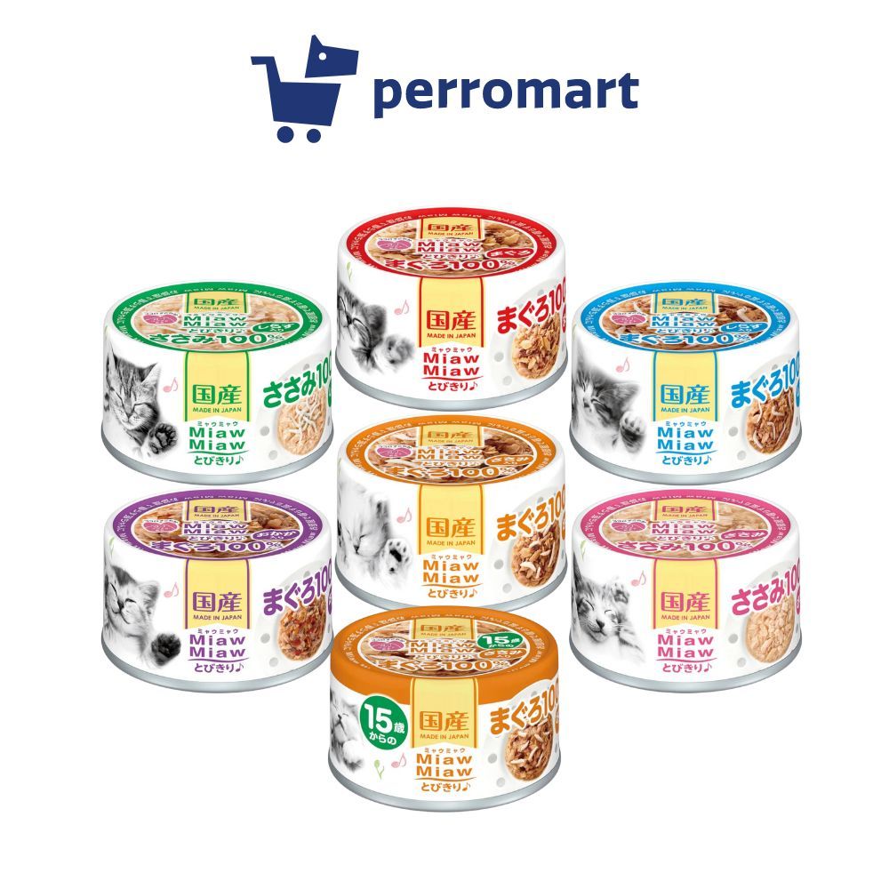 Aixia Miaw Miaw 60g Wet Canned Cat Food ( Tuna / Chicken Fillet / Dried Skipjack / Senior 15 ...