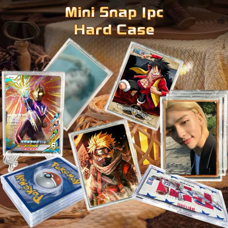 Hard Case Pokemon Toploader Casing Case Card Holder Acrylic Mini Snap ...