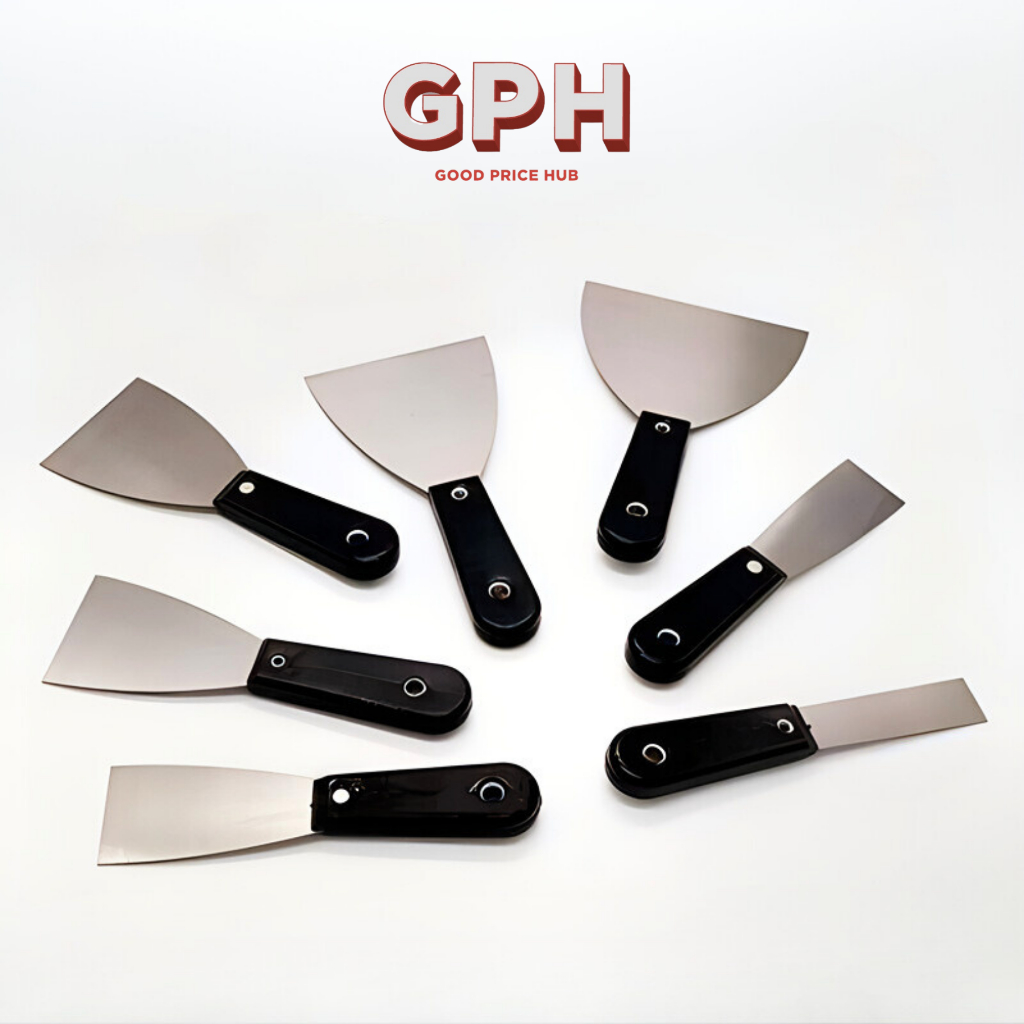 Stainless Steel Paint Scraper / Stiff Blade Putty Knife (1" / 1.5" / 2 ...