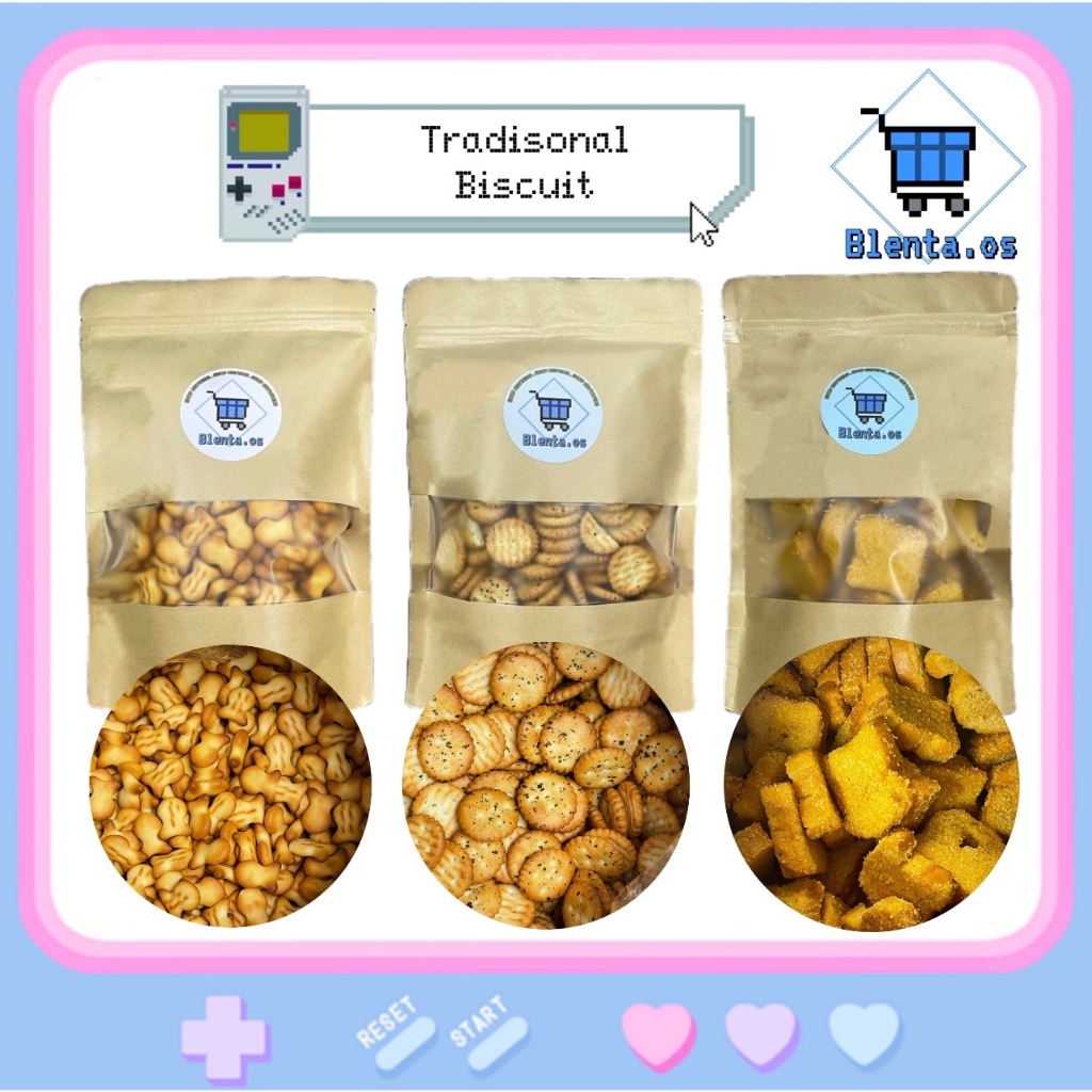 Traditional Biscuit Flying Fish/Mini Vege Round Biscuit/Mini Roti Kok ...