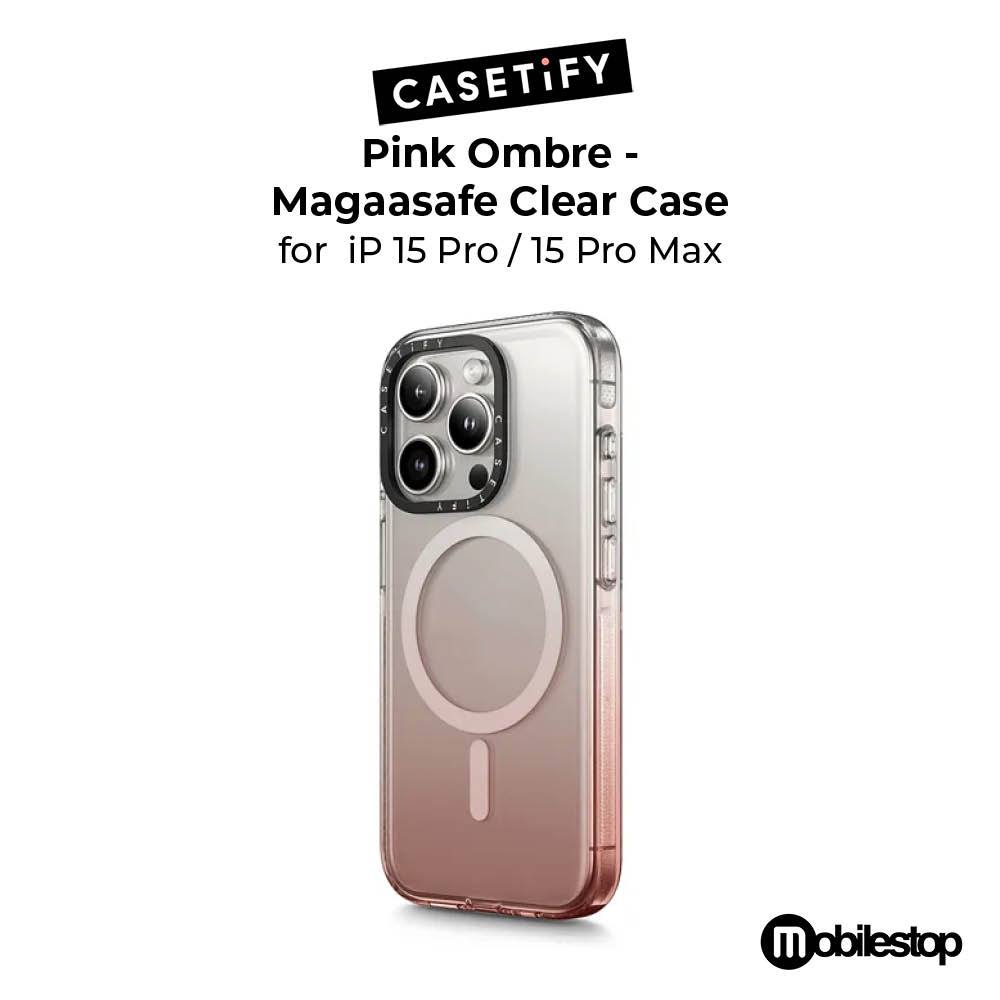 CASETiFY Magaasafe Clear Case for iP 15 Pro / 15 Pro Max - Pink Ombre ...