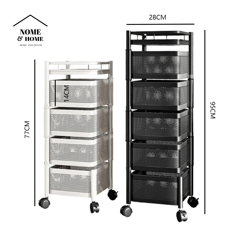 NOME&HOME Family Trolley Storage Rack Kitchen Storage Rack Shelf ...