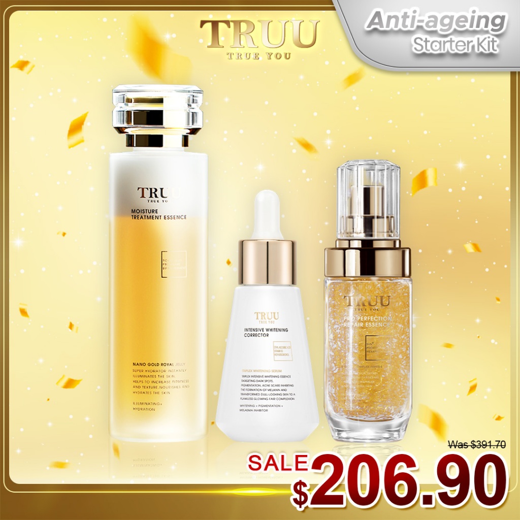 TRUU Anti-ageing Starter Set - Royal Jelly Essence Toner + Whitening ...