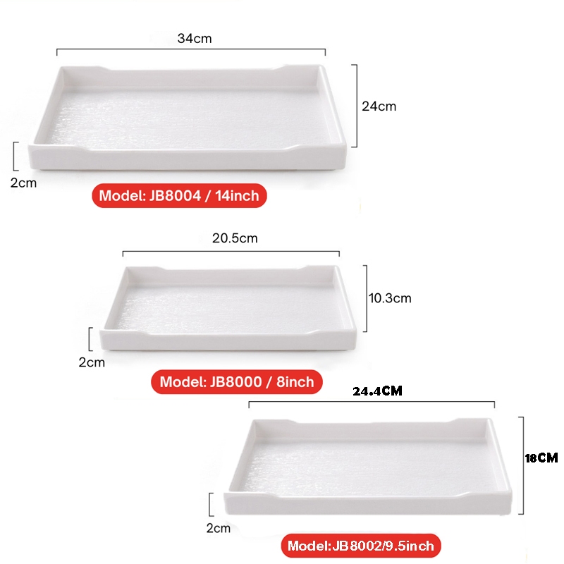 {SG} 9inch Plastic Tray Rectangle Big Tray Hotel Large Tray Food ...