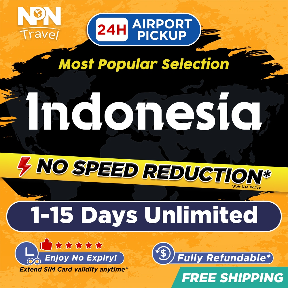 Indonesia SIM Card Ultra 1-15Days Daily 500MB-3GB Unlimited Data ...
