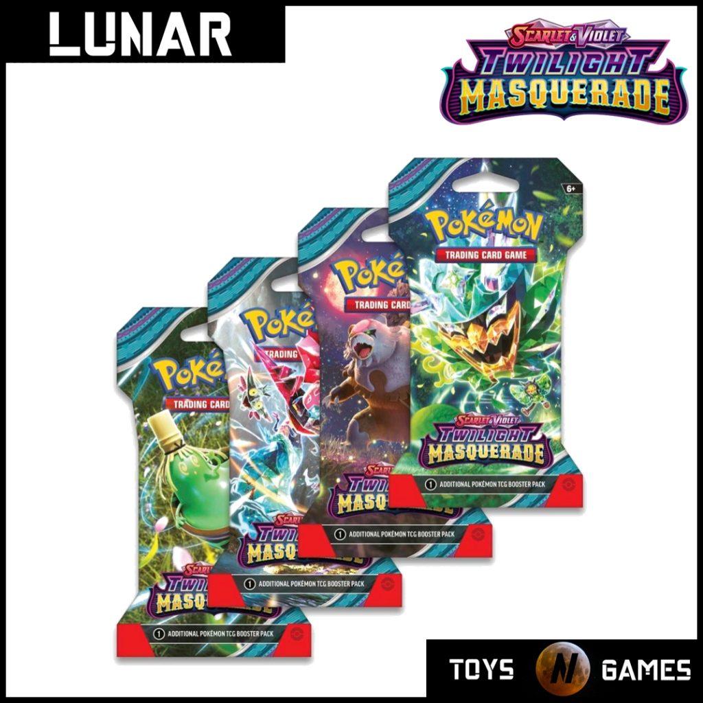 Pokemon TCG SV6 Twilight Masquerade SLEEVED Booster Pack - Bundle of 4 ...