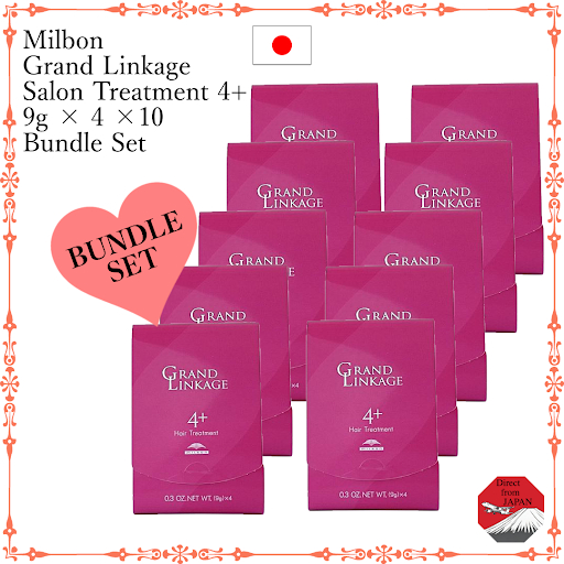 Milbon Grand Linkage Salon Treatment 4+ 9g × 4 ×10 Bundle Set | Shopee ...