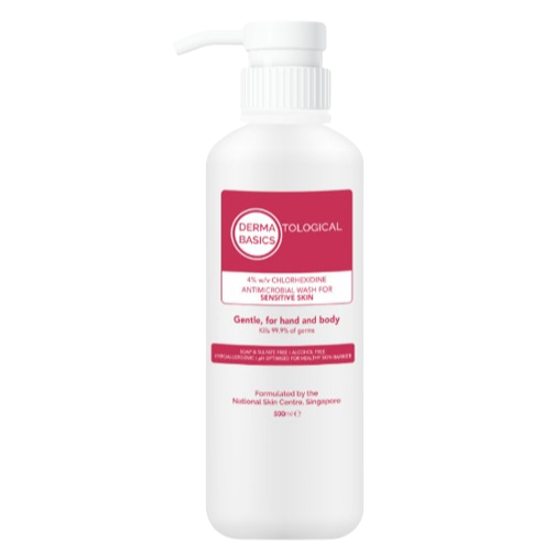 Derma Basics Antimicrobial Wash for Sensitive Skin - 500ml - 4% w/v ...