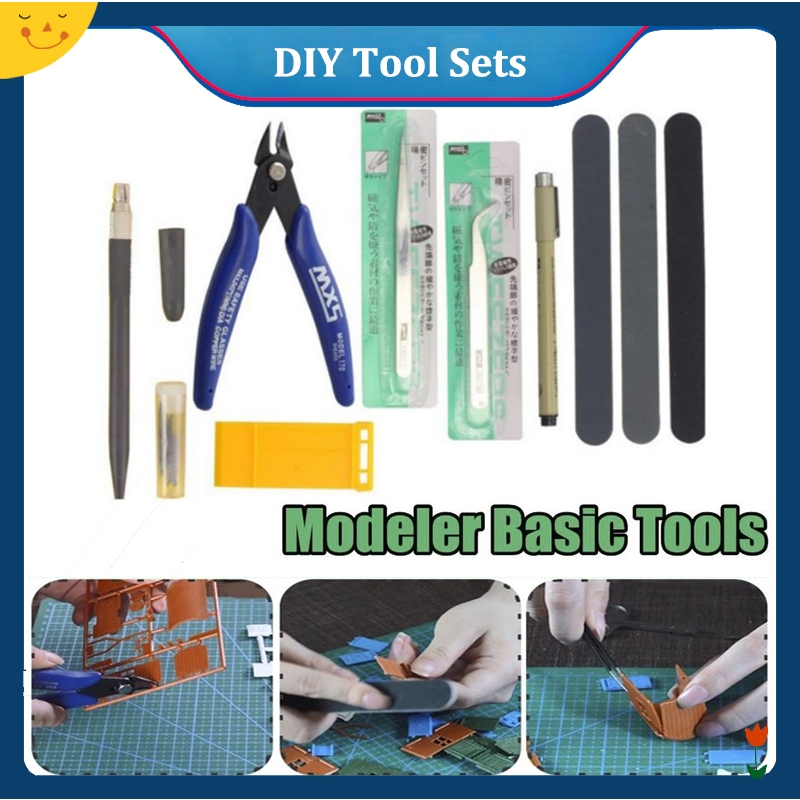 Model Tool Basic Beginner Tools Set for VT031 Model Craft Kit ...