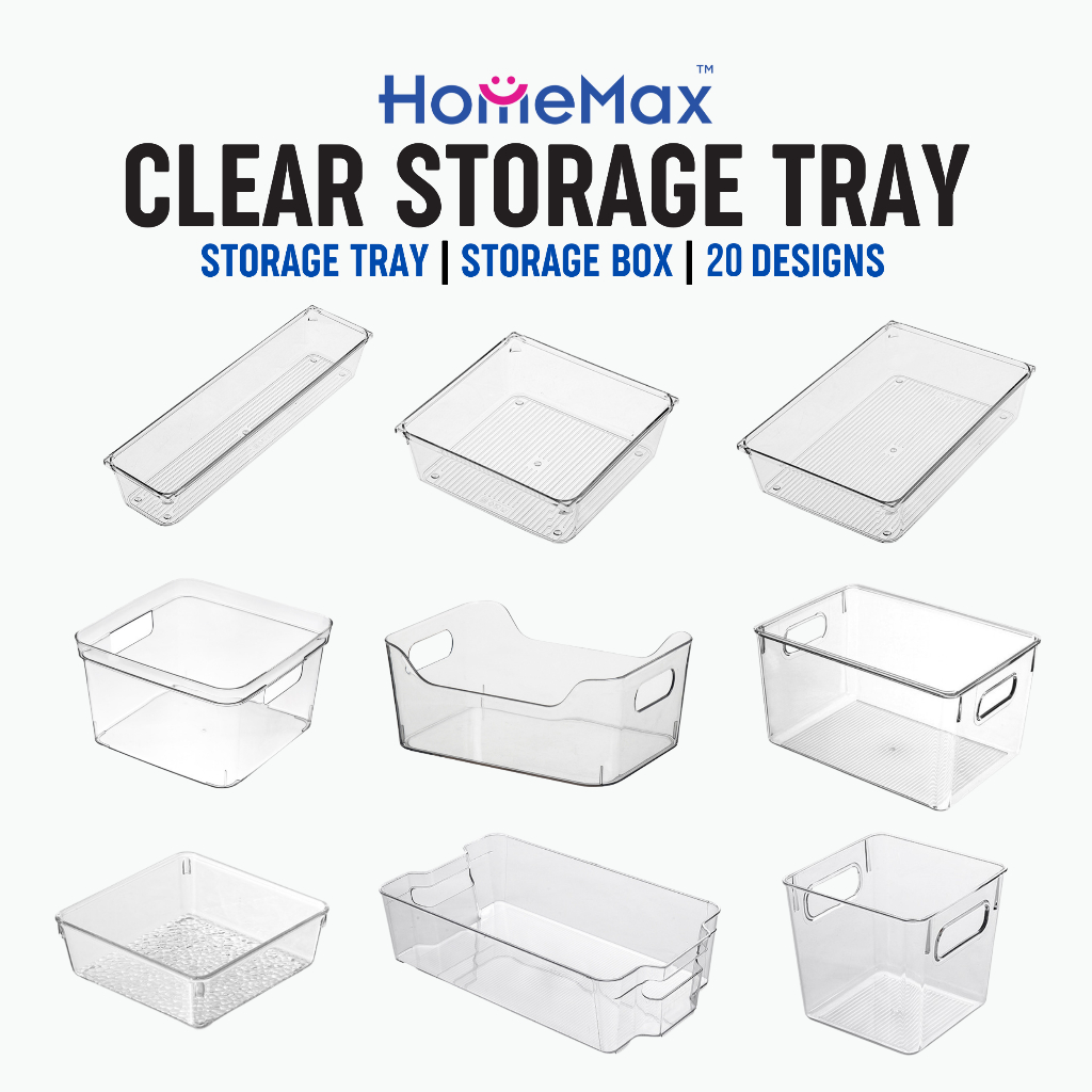 🇸🇬【SG Seller】Multi-Purpose Transparent Storage Organizer Tray / Basket ...