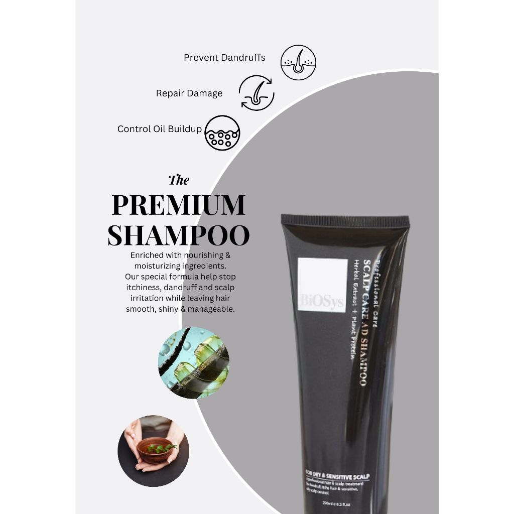 Biosys Scalp Care AndD Anti-Dandruff Shampoo 250ml | Shopee Singapore