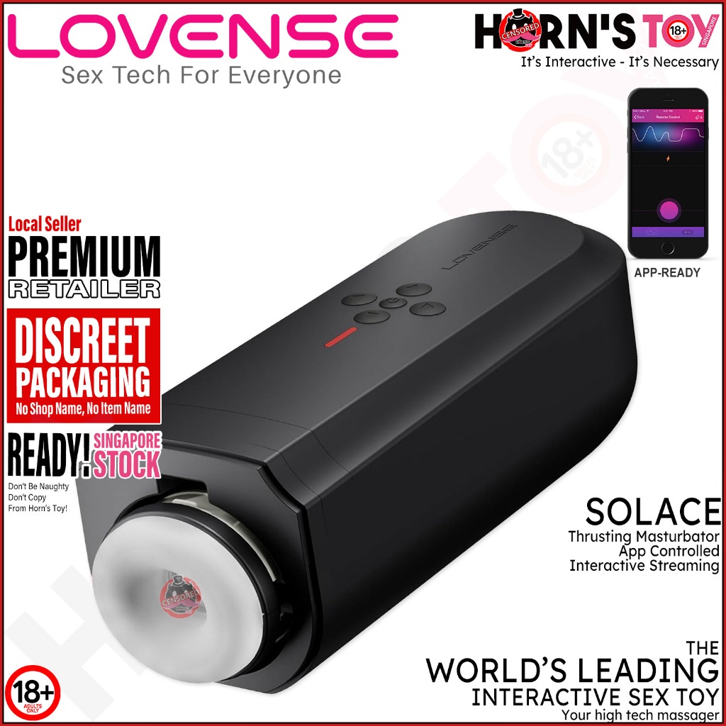 Lovense Solace Sex Toy Male Automatic Masturbator Handphone App Controlled Thrusting Vagina ...