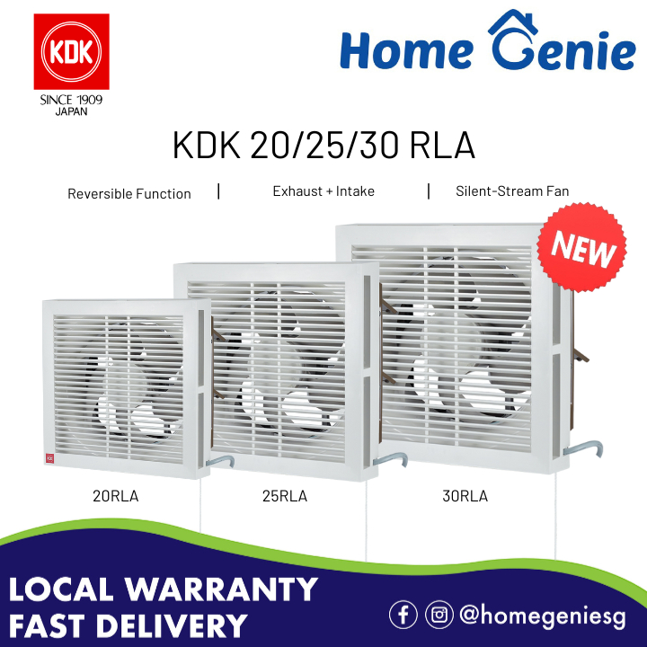 KDK 20/25/30cm Reversible Two-Way Wall Mounted Ventilating Fan with ...