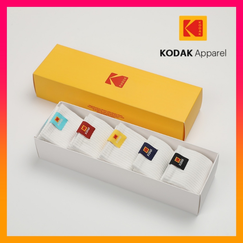 KODAK Apparel Color Label Crew Socks 5PC (2025New) | Shopee Singapore