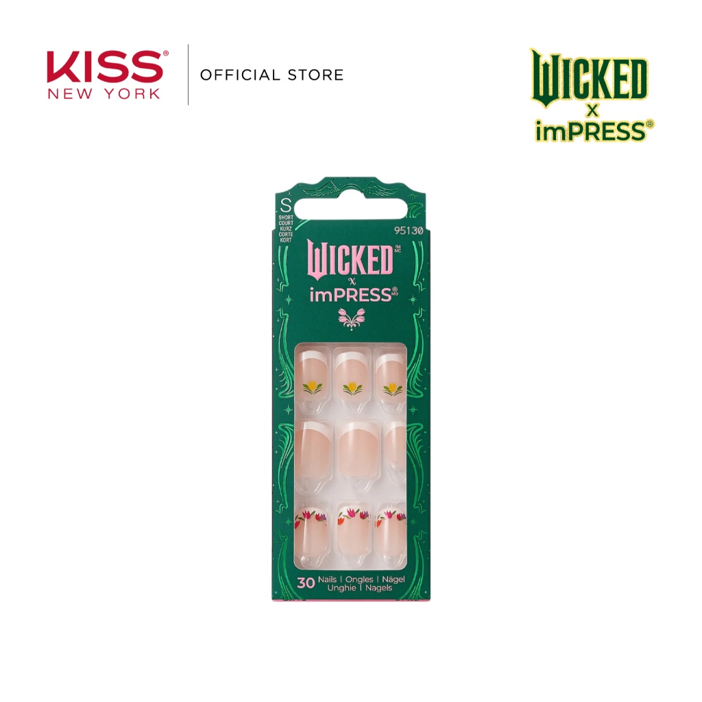 WICKED X imPRESS Press On Nails - Rainbow of Blooms (NO GLUE Mani ...
