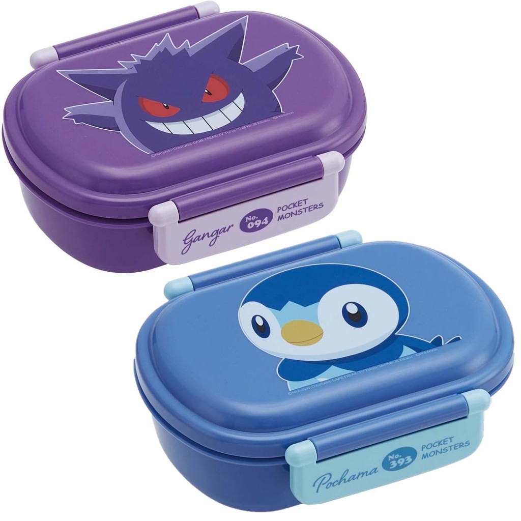 Skater Kids Bento Box 1 Layer 360ml Antibacterial Made in Japan - Pokémon Gengar/Piplup ...