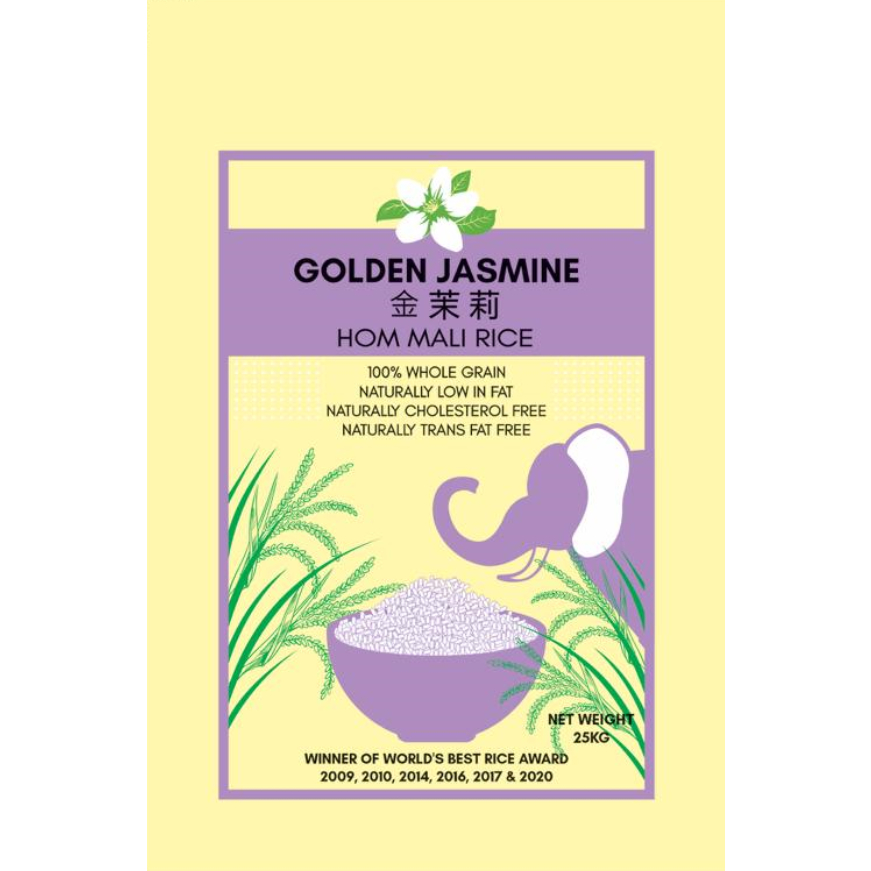 Golden Jasmine Premium Jasmine Rice 25KG | Shopee Singapore
