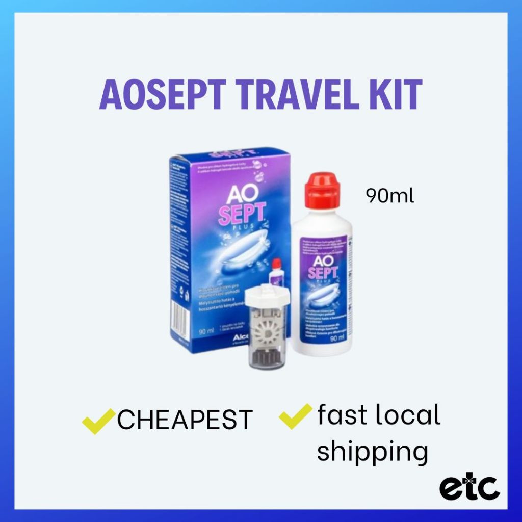 Alcon AOSEPT (Travel Pack/Starter Kit) Value Pack Contact Lens Multipurpose Solution | Travel ...
